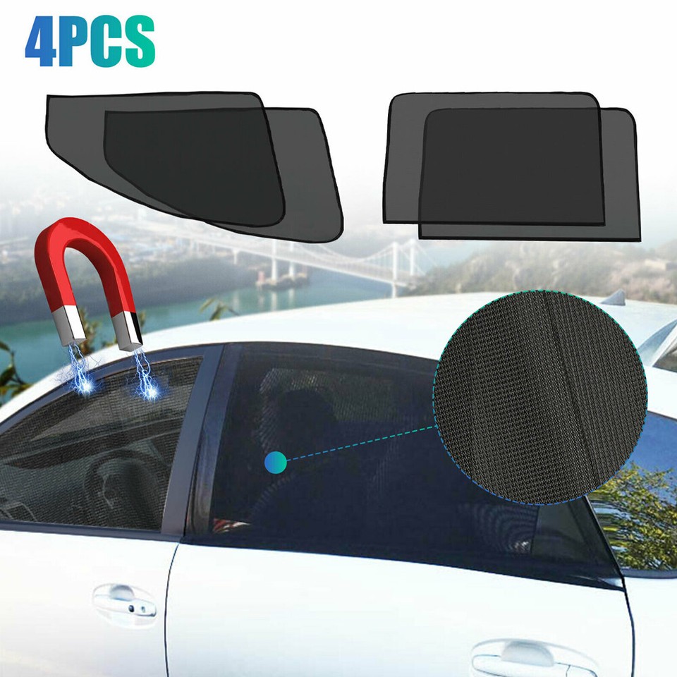 4x Magnetic Car Side Front Rear Window Sun Shade Mesh Shield UV ...