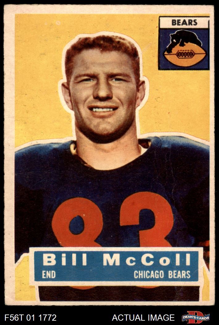 1956 Topps #83 Bill McColl Bears Stanford 2 - GOOD | eBay