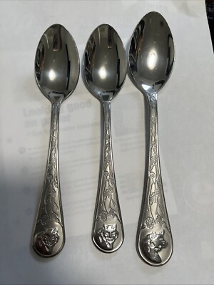 3 Cambridge Woodland Stainless Flatware Bear Spoons | eBay