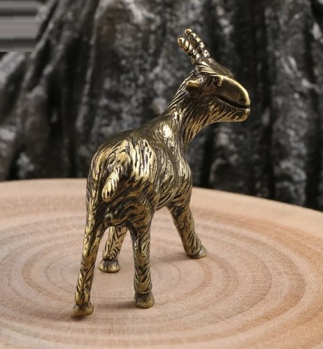 New Brass Goat Animal Statue Small Sculpture Tabletop Figurine Home ...