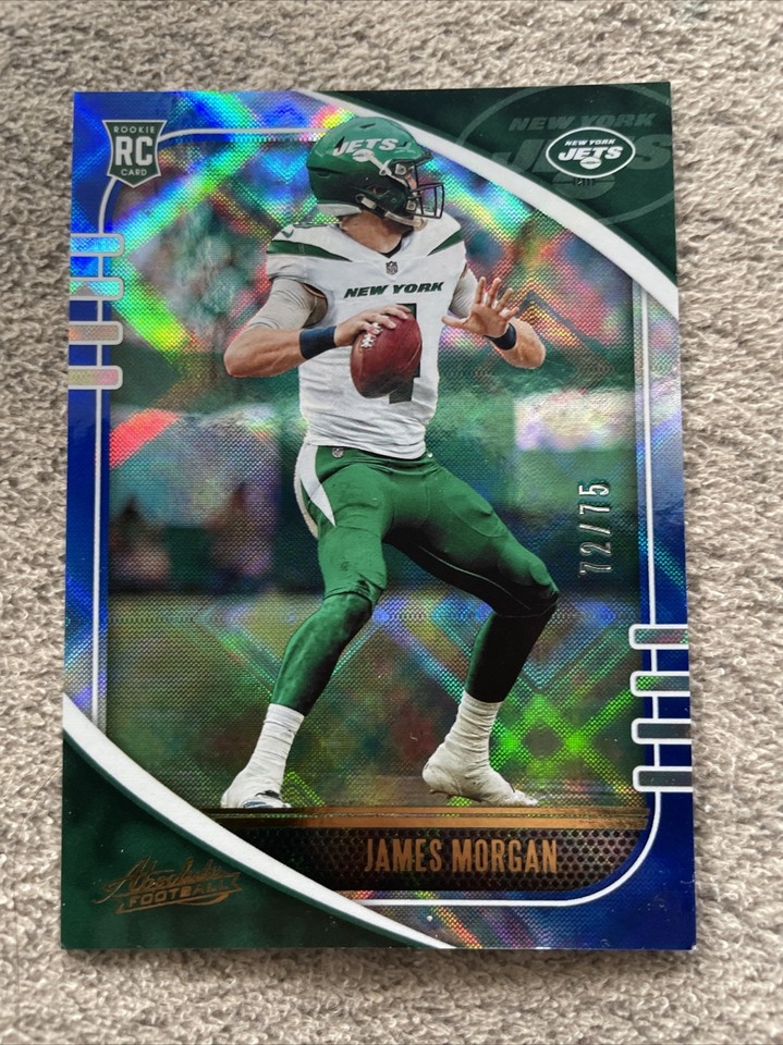 2020 Panini Absolute Rookie BLUE 72/75 James Morgan #147 Rookie RC NEW ...