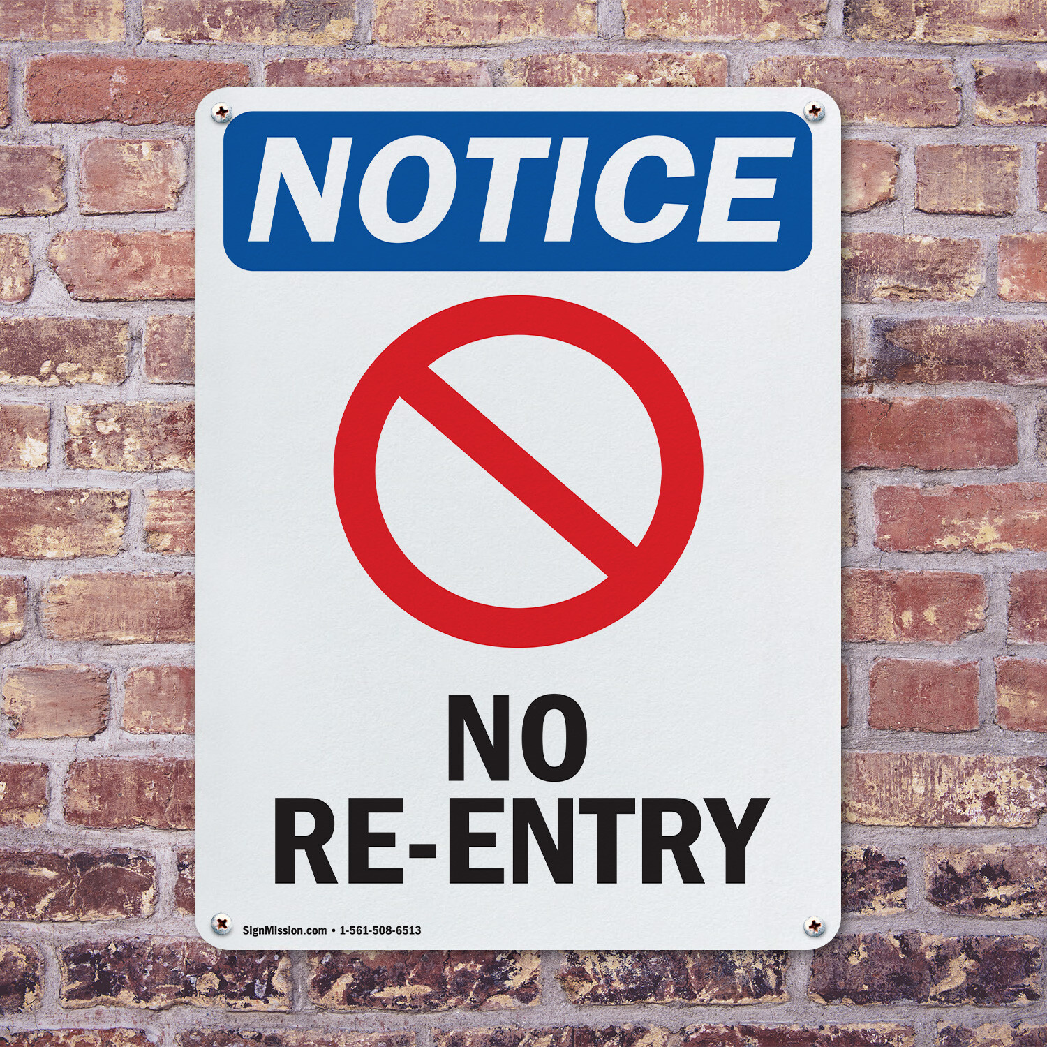 (2 Pack) No Re-Entry OSHA Notice Sign Decal Metal Plastic | eBay