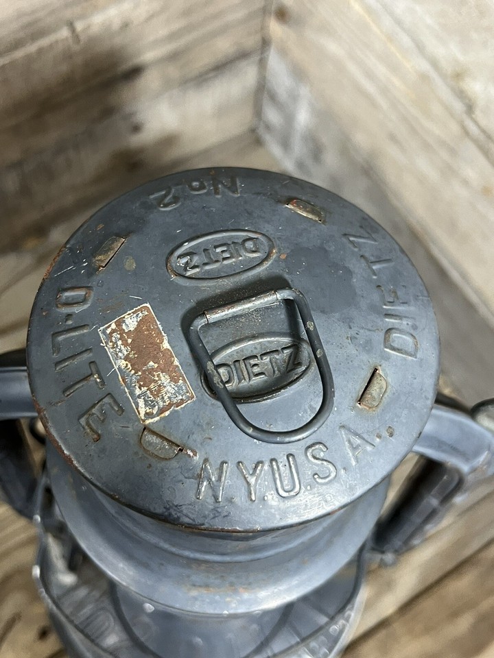 Antique Dietz D-LITE No 2 Lantern! New York USA! AS-IS! Original Globe ...