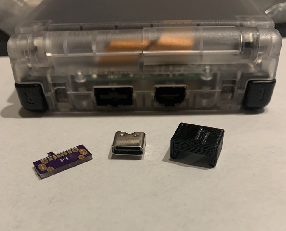 GBA SP L/R Trigger, USB-C Mod, D-Pad button, Fuse F1/2, LED Mod Repair ...