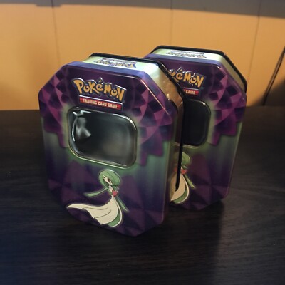 2 Pokemon TCG Gardevoir Metal Card Tin Collectors Box Empty Art Storage ...