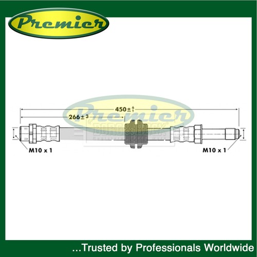 Premier Front Brake Hose Fits BMW 3 Series 1997-2007 Z4 2002-2009 ...
