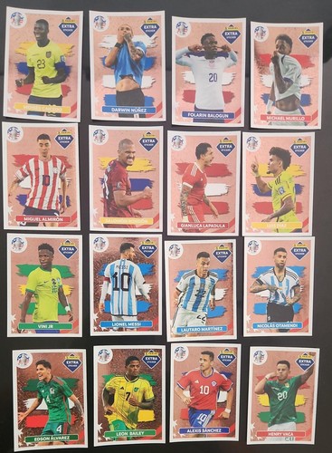 Brazil version 2024 Panini Extra Sticker Copa America Full Set Bronze ...