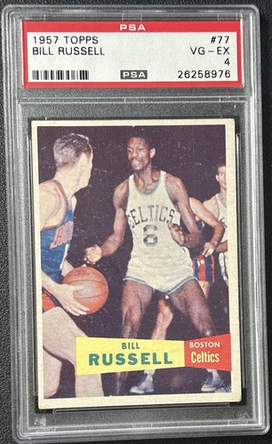 BILL RUSSELL PSA 4 1957 TOPPS #77 ROOKIE RC CELTICS | eBay