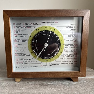 Rare Trio Hamclock Ham Radio 24hr World Time Clock Japan Kenwood Works ...