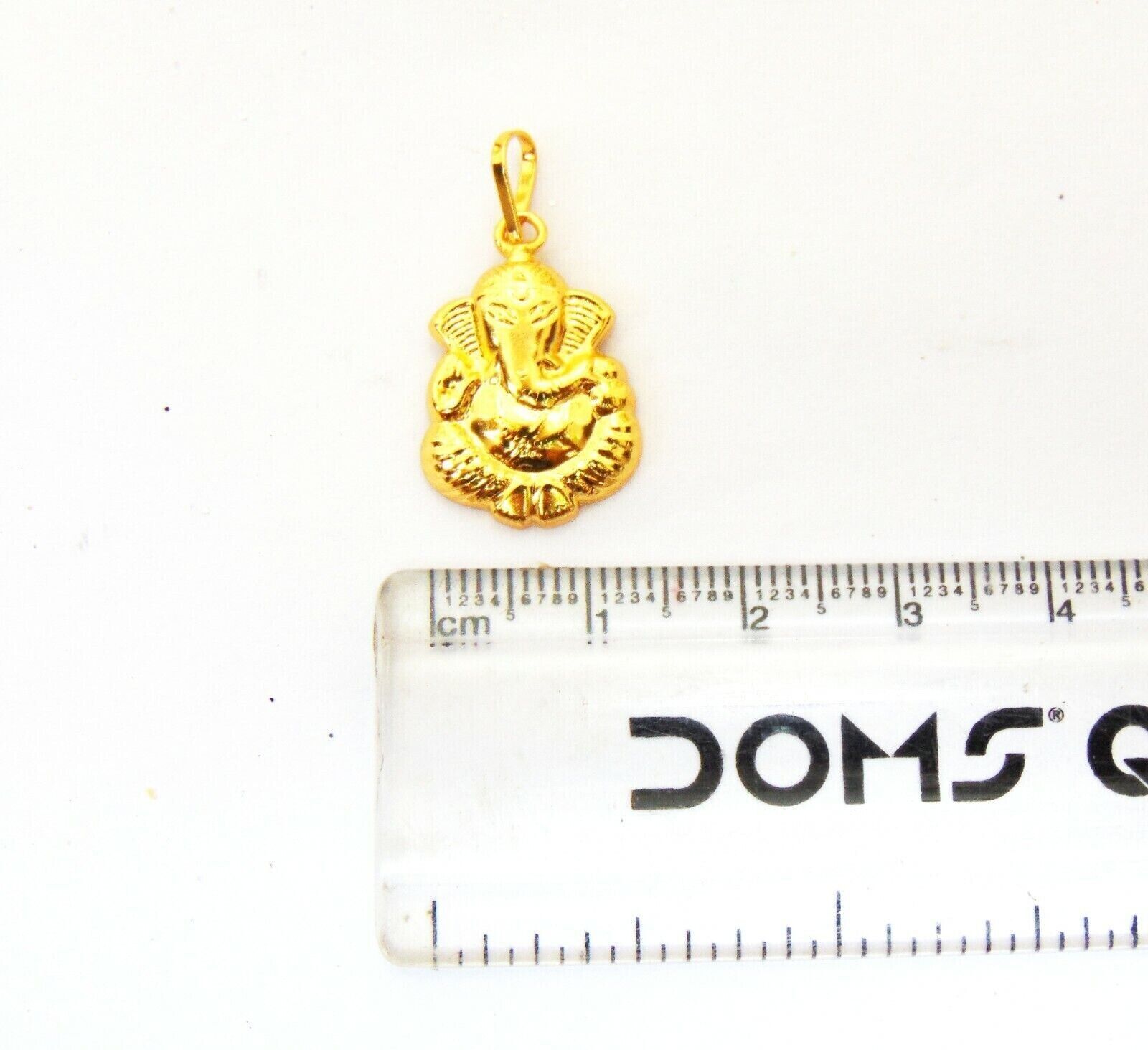 Indian Hindu God Ganpati Pendant 22k Gold Plated Chain Ganesha ...
