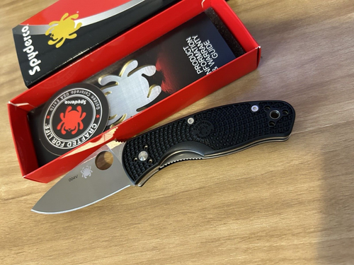 Spyderco Persistence Knife, Black FRN Handle PLN Blade, C136PBK, 004V ...