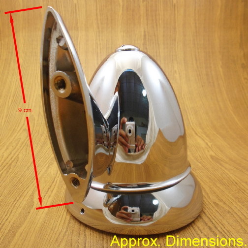 Classic Car Talbot Chrome Bullet Side Mirrors Fender Door Mount Pair ...