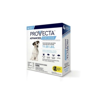 Provecta Advanced Flea & Tick Treatment for Medium Dogs 11-20lbs 4 ...