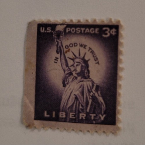 RARE 3 CENT LIBERTY US POSTAGE STAMP PURPLE LADY STATUE OF LIBERTY | eBay