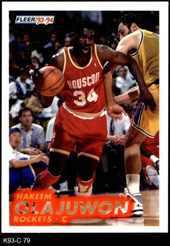 1993 Fleer #79 Akeem Olajuwon Rockets Houston 8 - NM/MT | eBay