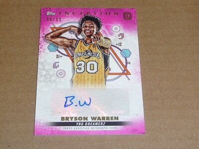 2022/23 Topps Inception OTE BRYSON WARREN AUTOGRAPH/AUTO MAGENTA /99 ...