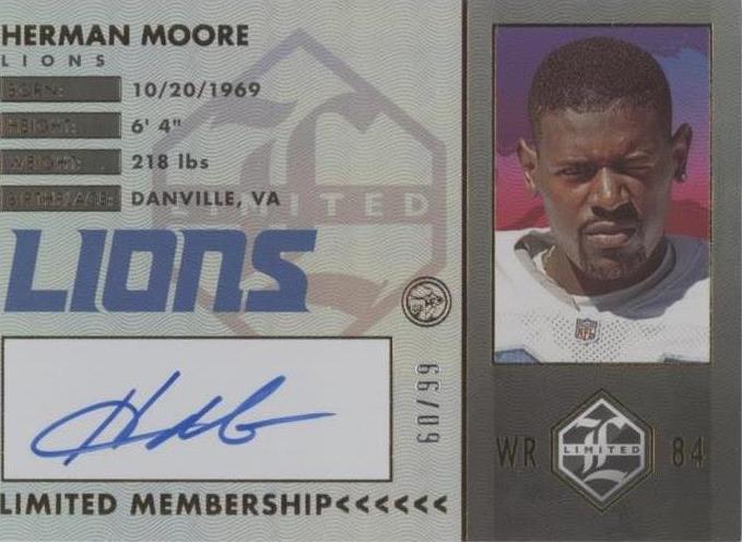 Las mejores ofertas en 2023 Panini Limited Herman Moore #MEM-HMO | eBay