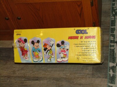 “Cool” Mickey & Minnie Mouse 42” Ceiling Fan and Light 1988 Sisco ...
