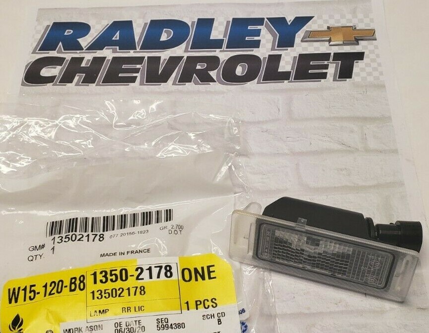 13502178 NEW GM OEM REAR TAG LAMP CHEVROLET BUICK GMC B43 | eBay