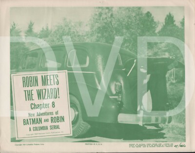 1949 Adventures Batman & Robin Lobby Card 11x14 Robin Meets the Wizard ...
