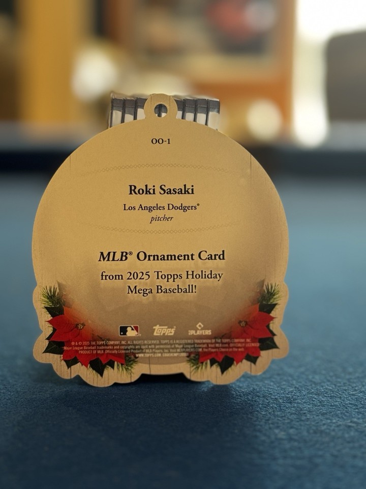 2025 Topps Holiday Mega - MLB Ornament Card #00-1 Roki Sasaki (RC) | eBay