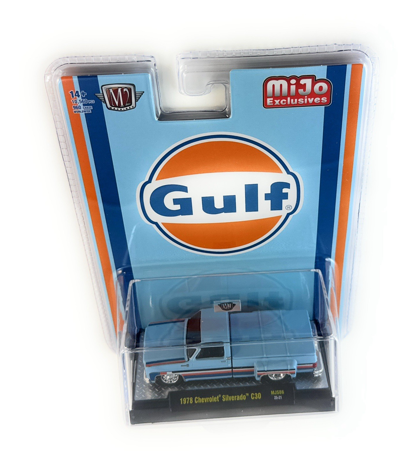 M2 Machines 1:64 1978 Chevrolet Silverado C30 Custom GULF – Blue 31500 ...
