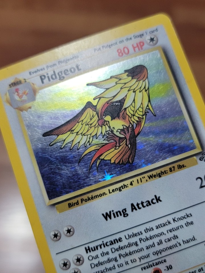 Pidgeot 8/64 MP* Holo Rare Jungle Set Unlimited Edition Pokemon Card ...