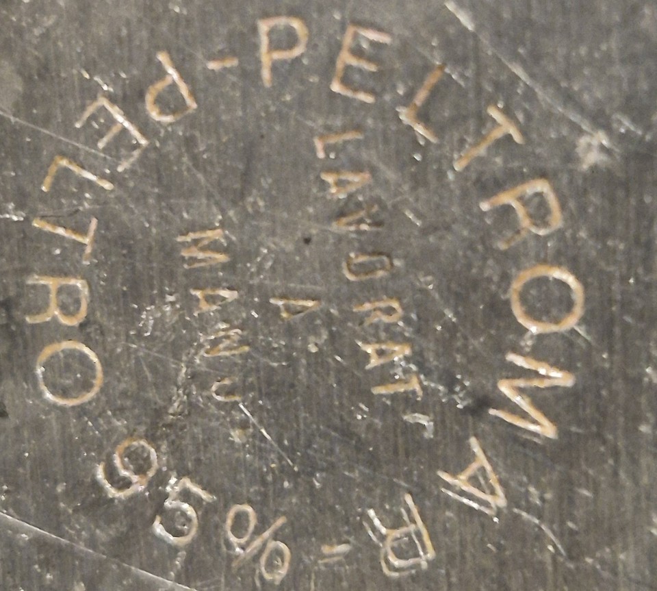 PELTRO PURO 95% PEWTER FIN Vintage Tea/Coffee Set Made In Italy 3-Piece ...