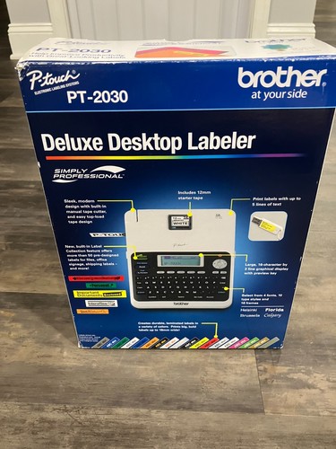 Brother P-Touch PT-2030 Desktop Label Maker Home & Office TZe Tape ...