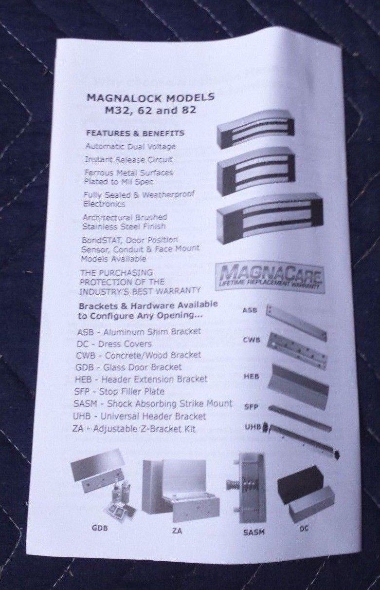 Securitron ASSA ABLOY M62D 1200lb Magnalock | eBay