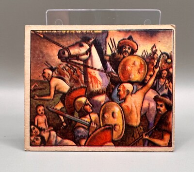 1950 BOWMAN WILD MAN “ ATTILA AND THE HUNS “ PICTURE CARD NO. 5 First ...