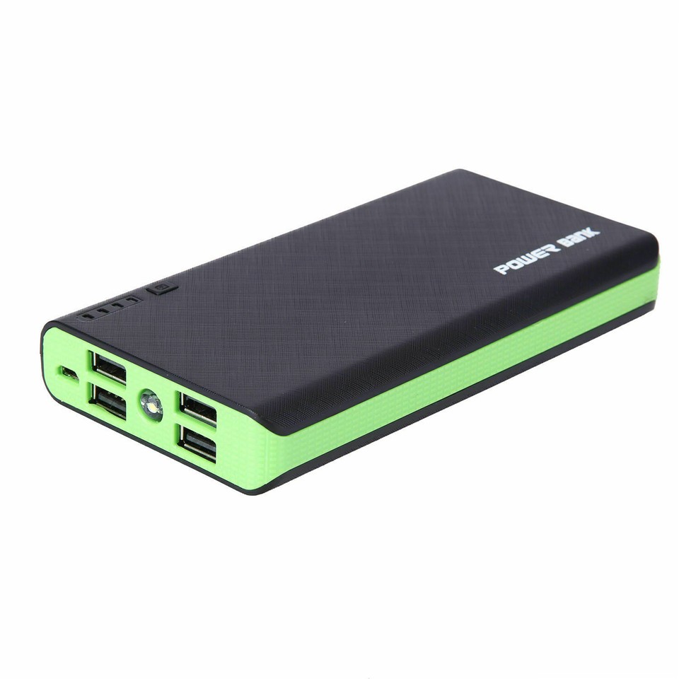 Power Bank 4USB Portable External Battery Backup Fast Charger 10000mAh ...