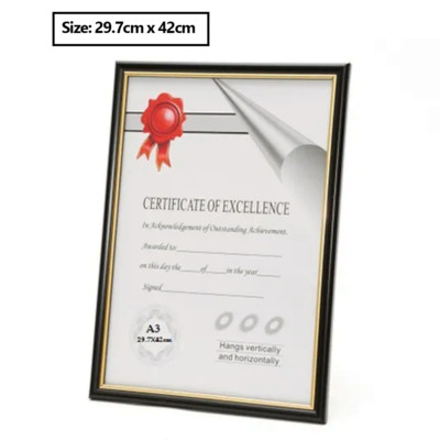 6 x A3 Document Frames Certificate Picture Award Frame Business ...