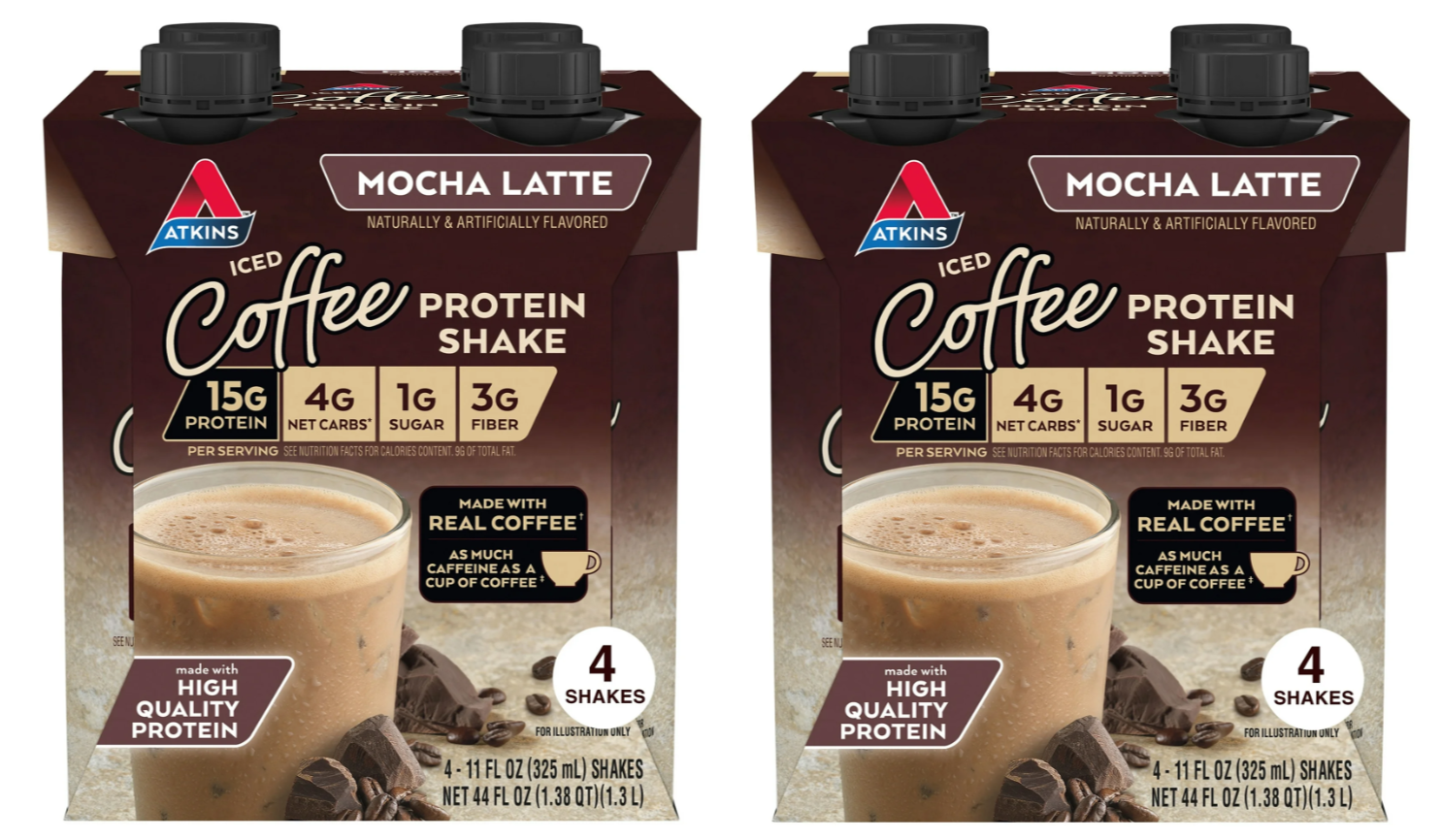 Atkins Protein Shake, Mocha Latte, Keto Friendly, Gluten Free, 8 Ct | eBay
