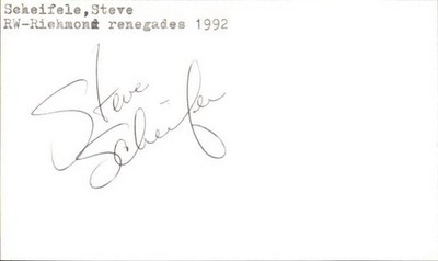 Steve Scheifele Signed 3x5 Index Card Cut Renegades MISL Soccer ...