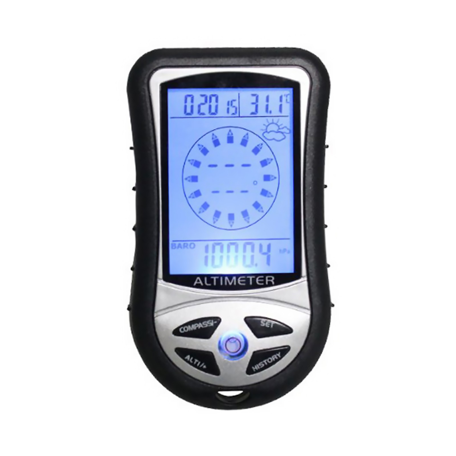 Hiking Handheld LED Digital 8 in 1 Compass Altimeter Barometer ...