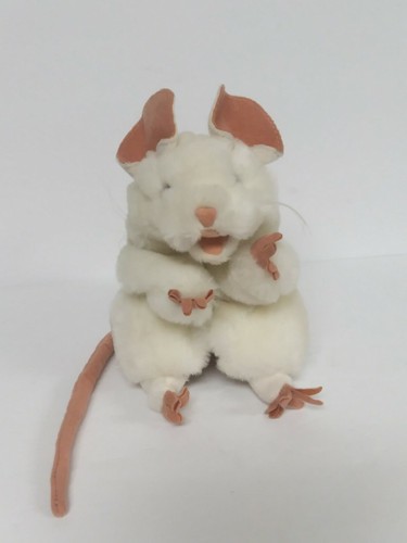 Folkmanis White Mouse Rat Hand Puppet Plush Folktails Realistic Long ...