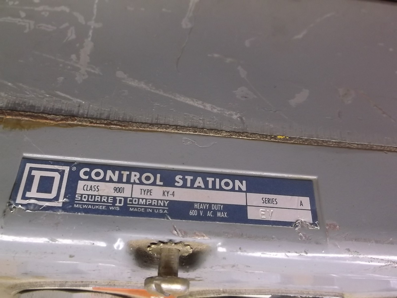 Square D Control Station Class 9001 Type KY-4 w/ 3 Allen Bradley ...