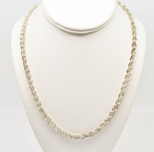 Sterling Silver Loose Rope Chain Link Necklace 19.75"#FMA496 | eBay