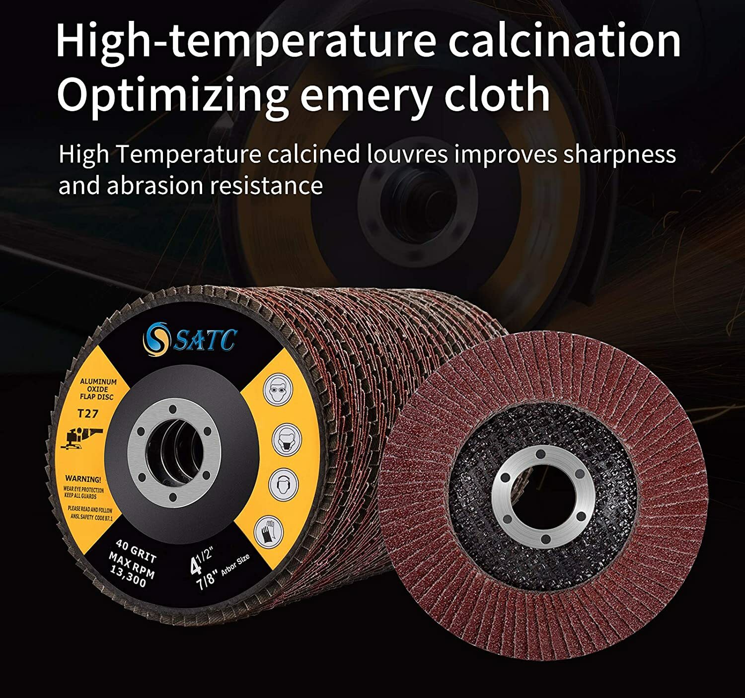 20x Aluminum Oxide Flap Discs 115mm 4.5" 40 60 80 120Grit Grinding ...