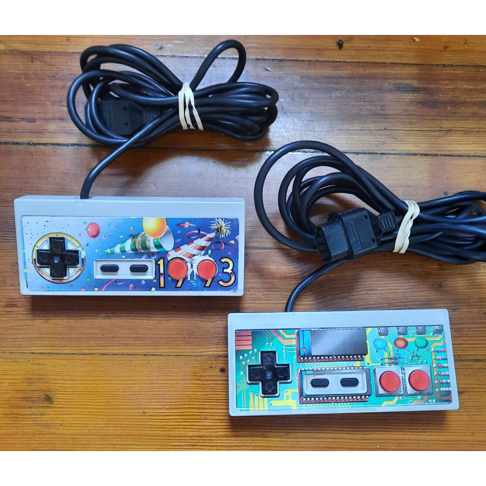 Vintage NES Lot of 2 Controllers with 1993 Nintendo Power Stickers ...