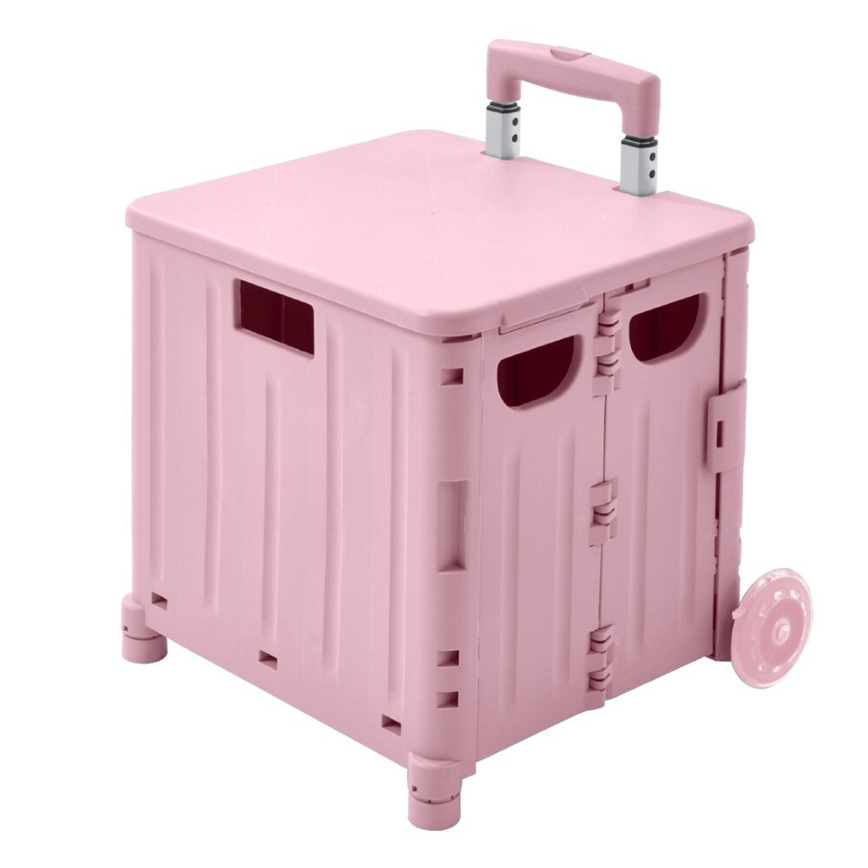 Foldable Trolley Crate Boot Cart Mobile Shopping Camping Picnic Storage ...