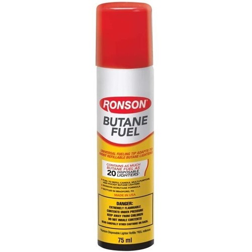 RONSON BUTANE FUEL 75 ml Lighter Fluid MADE IN USA fill 20 Disposable ...
