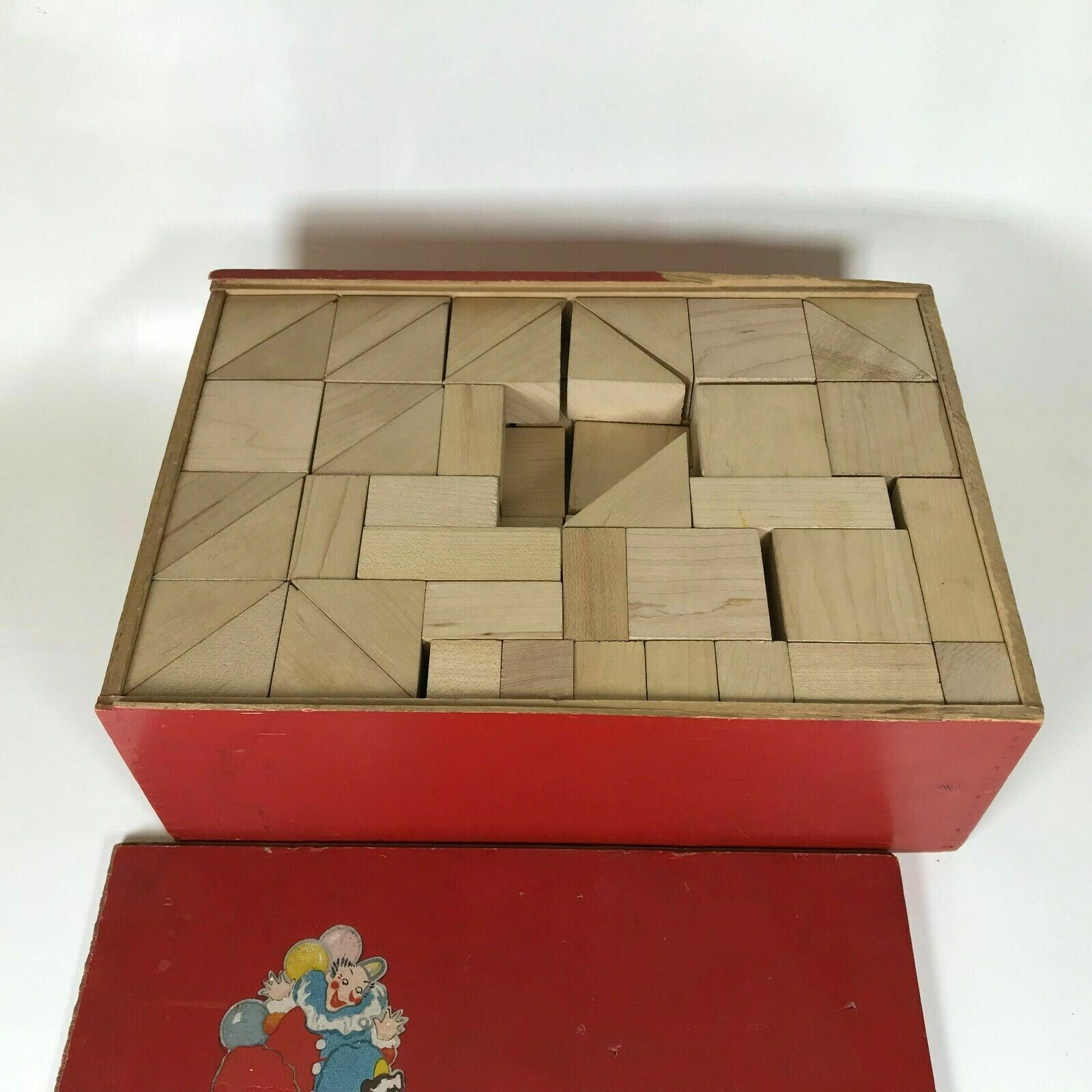 Vintage 60s Toy Wood Architectural Playing Building Blocks With ...