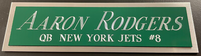 AARON RODGERS NEW YORK JETS NAMEPLATE FOR AUTOGRAPHED Signed FOOTBALL ...