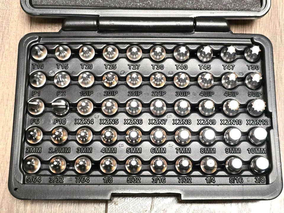 VIM 50pc 1/4 dr Master Half Cut/ Stubby Low Profile Bit Driver Socket ...