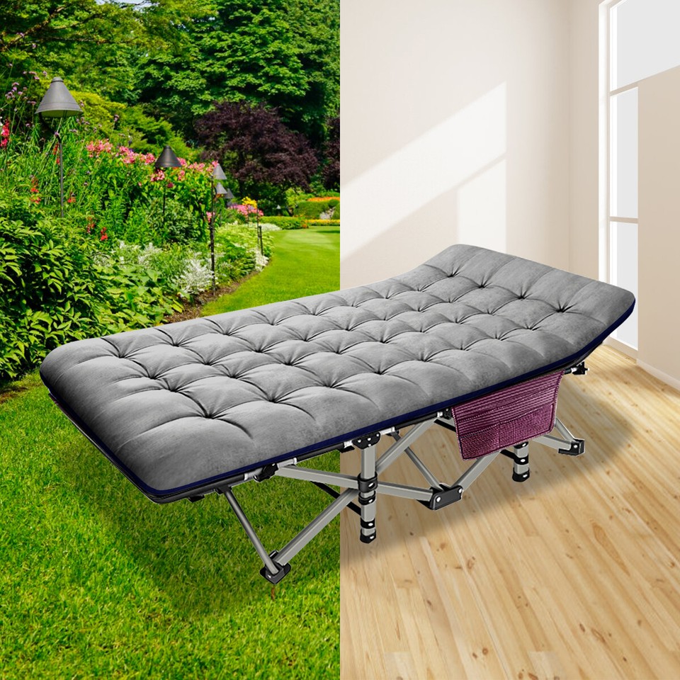 500 LBS Heavy Duty Sleeping Cots for Adults Double Layer Oxford with ...