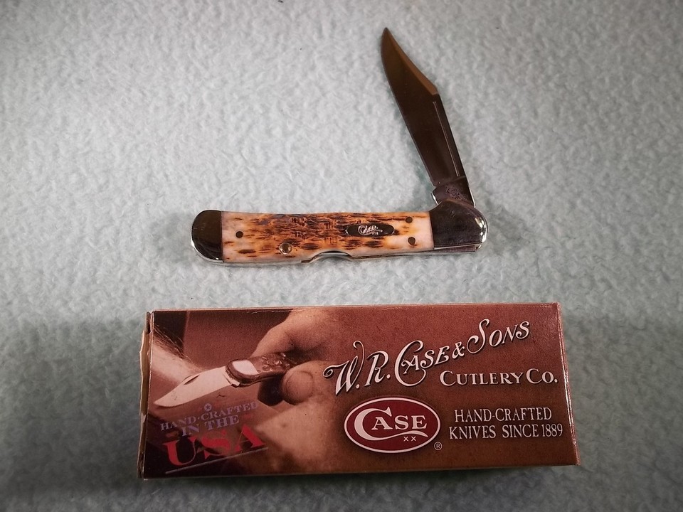 Case Mini Copperlock Amber Bone Pocket 133 Knife, Brand new with ...