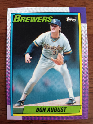 DON AUGUST MILWAUKEE BREWERS 1990 TOPPS BASEBALL #192 | eBay