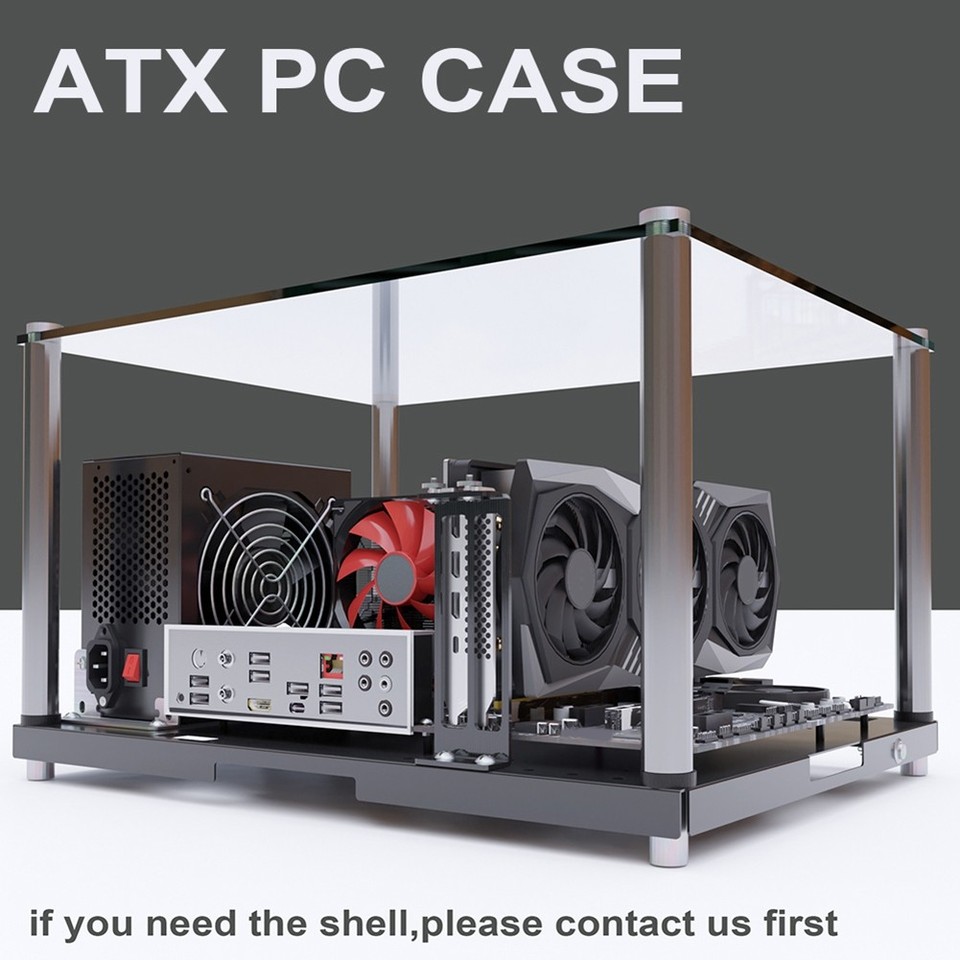 PC Test Open Chassis Rack Bench Open Frame DIY Gaming Computer Open ...